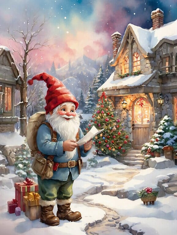 Tomtenisse - Gratis Julkort